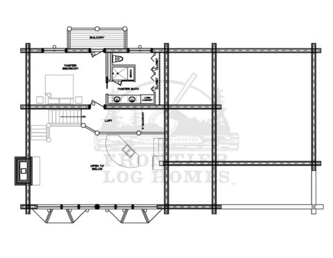 1500-2500 sq ft Cabin Kits by Frontier Log Homes