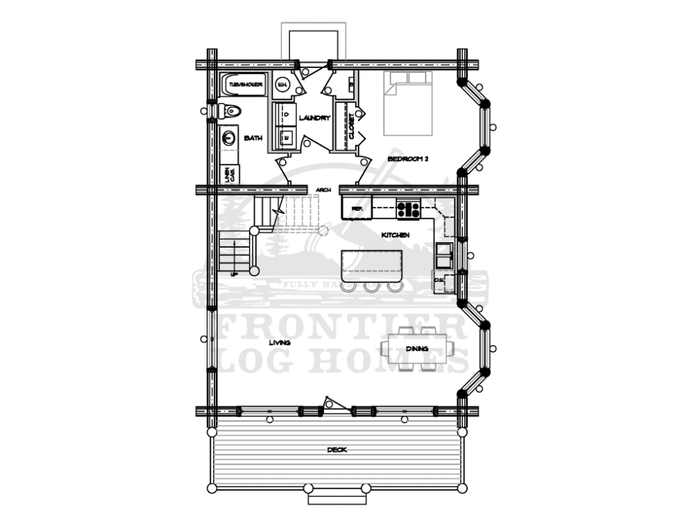 1500 sq ft and Under Cabin Kits by Frontier Log Homes