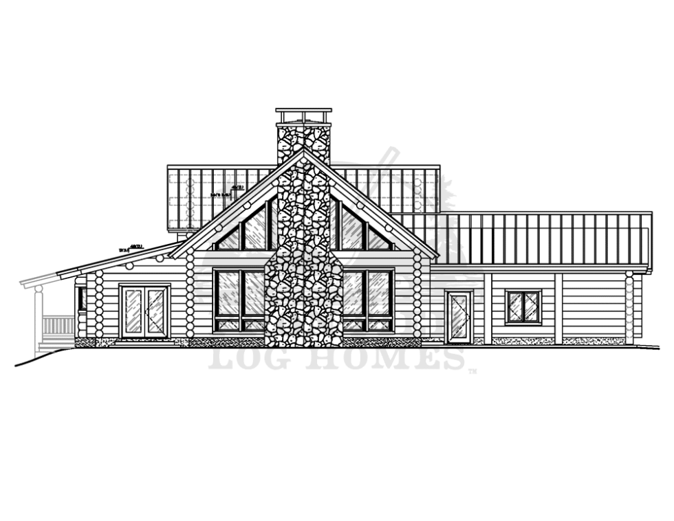 2500-3500 sq ft Cabin Kits by Frontier Log Homes
