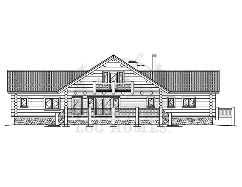 2500-3500 sq ft Cabin Kits by Frontier Log Homes