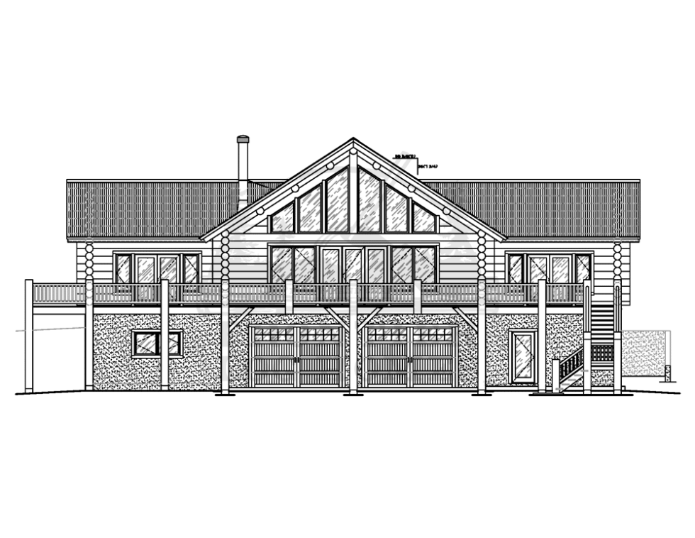 2500-3500 sq ft Cabin Kits by Frontier Log Homes