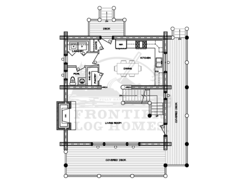 1500-2500 sq ft Cabin Kits by Frontier Log Homes
