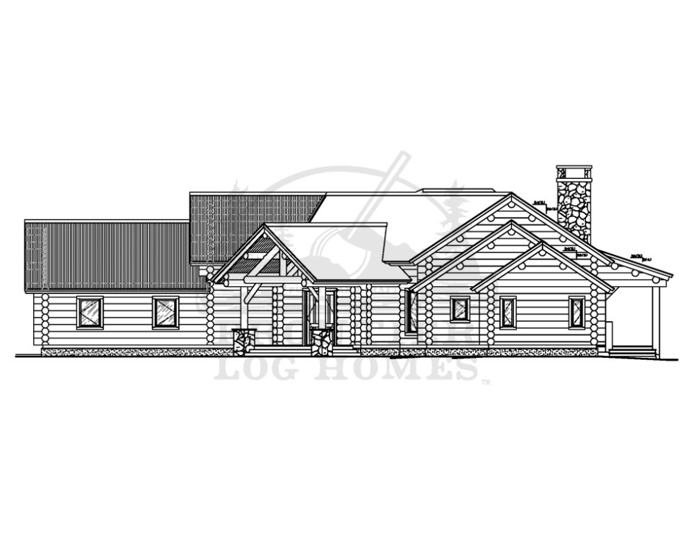 2500-3500 sq ft Cabin Kits by Frontier Log Homes
